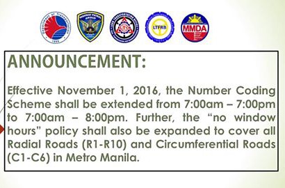 Number Coding Scheme to be extended on Nov 1, more roads added ...