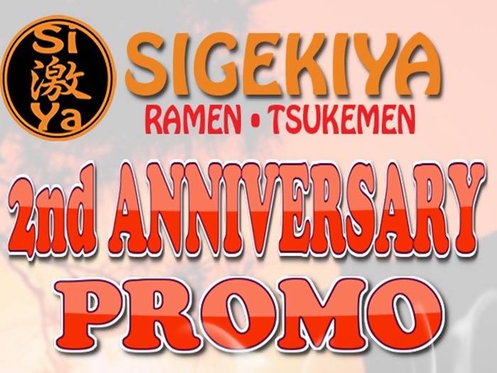 Sigekiya celebrates 2nd anniversary with exciting promos this April ...
