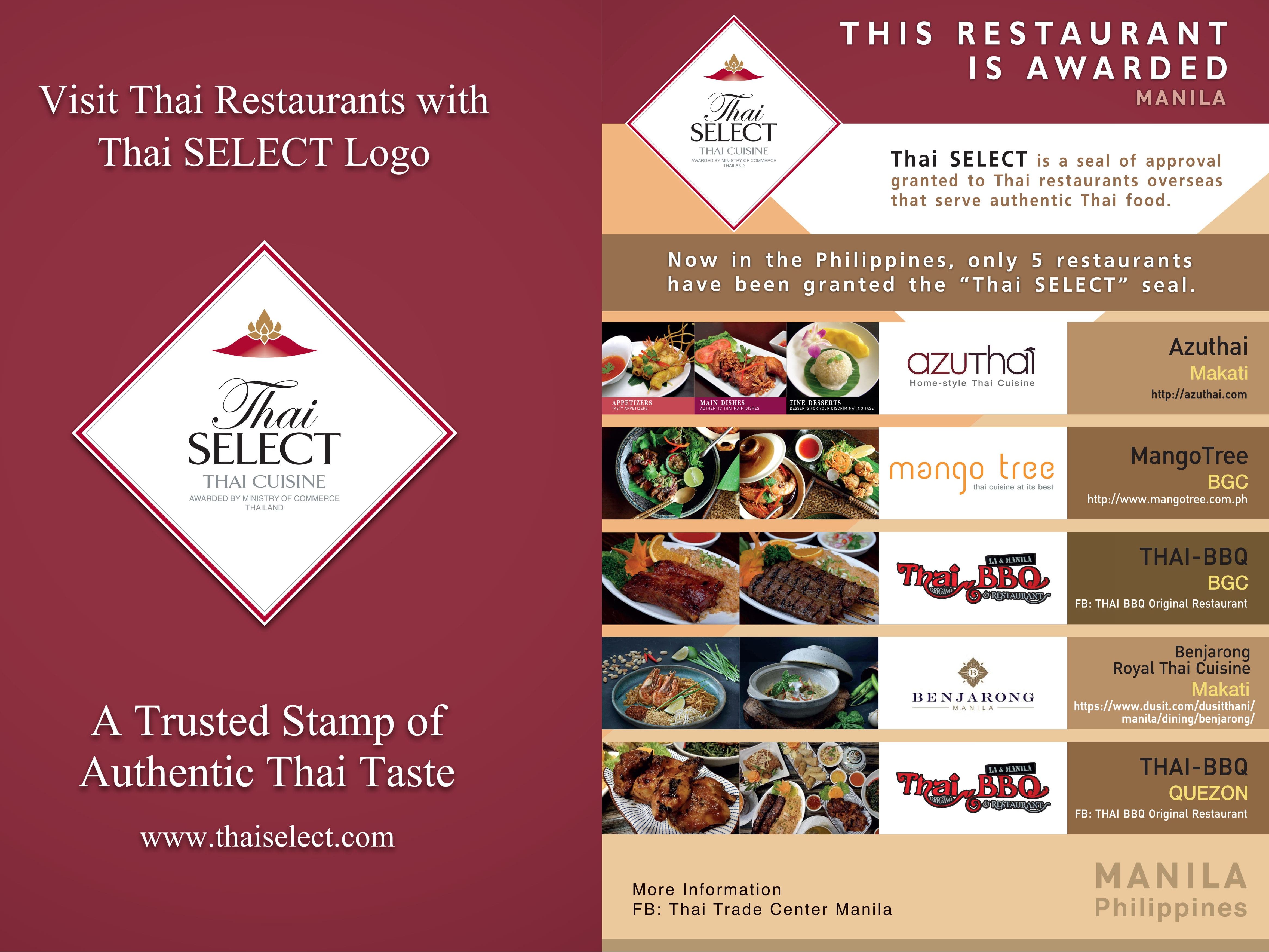 Thai Select: A Trusted Seal For Authentic Thai Dining Experience ...