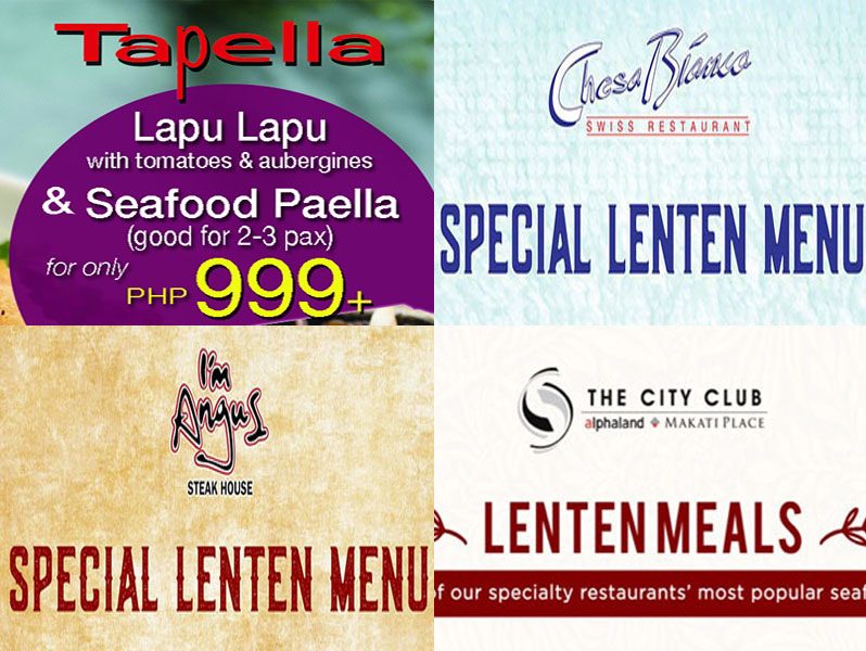 LIST: Restaurants that Offer Lenten Season Specials | Philippine Primer
