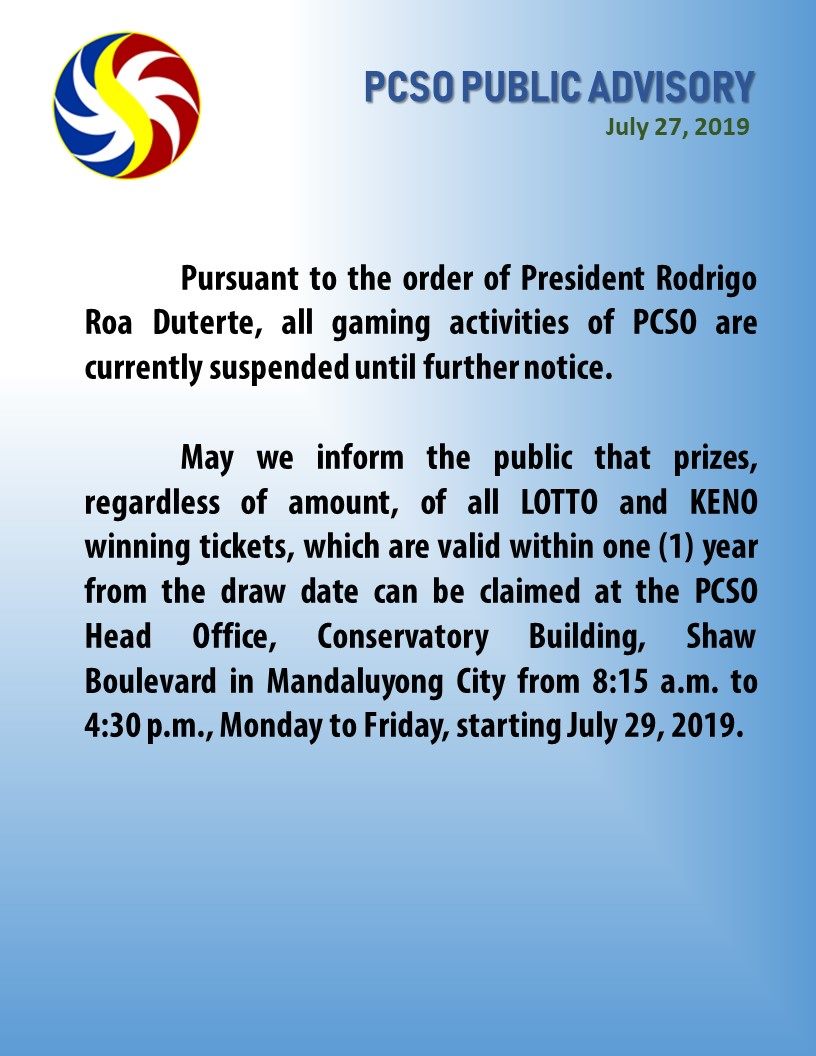 Duterte Suspends Lotto, STL, PCSO Games | Philippine Primer