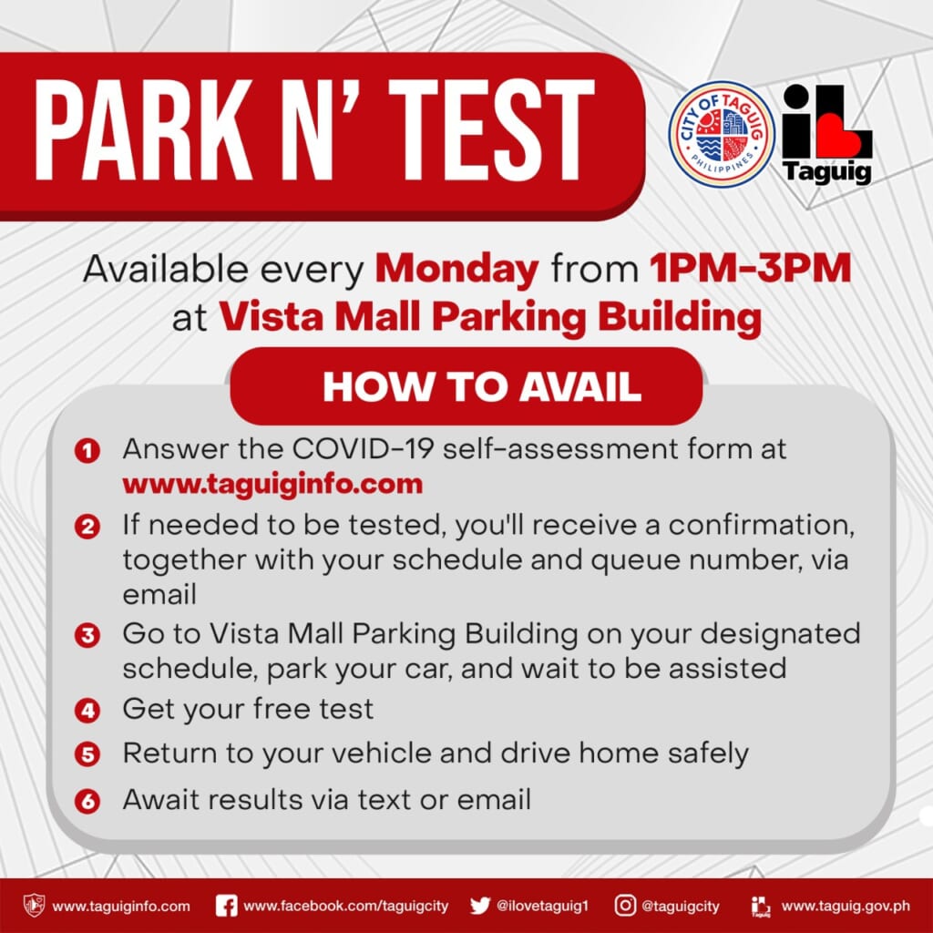 LOOK: Manila, Taguig offer Free Swab Tests, Here’s How to Avail ...