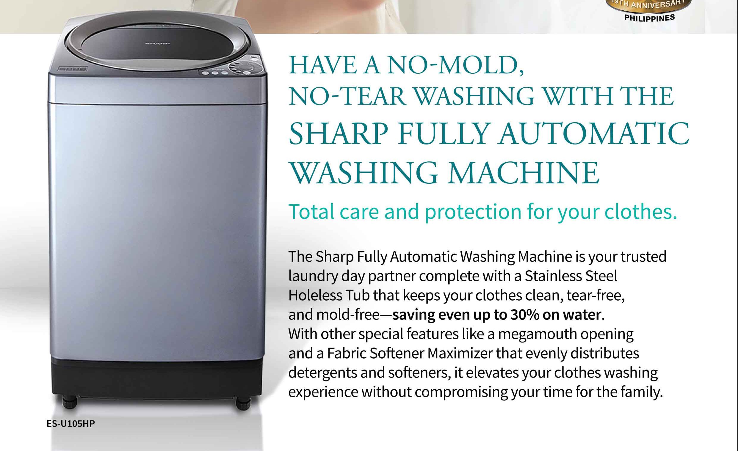 No Molds, No Tear: Introducing Sharp Fully Automatic Washing Machine ...