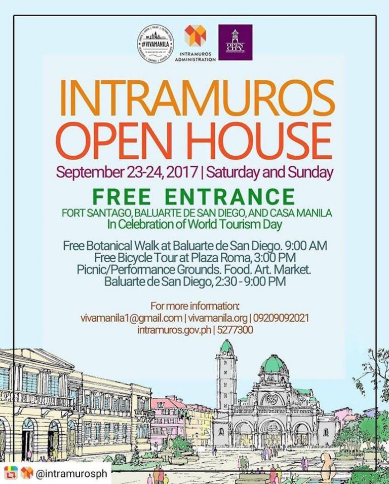 Intramuros Open House on September 23-24, 2017 | Philippine Primer