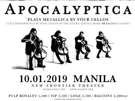 Finnish Band Apocalyptica Plays Metallica by Four Cellos LIVE in Manila ...