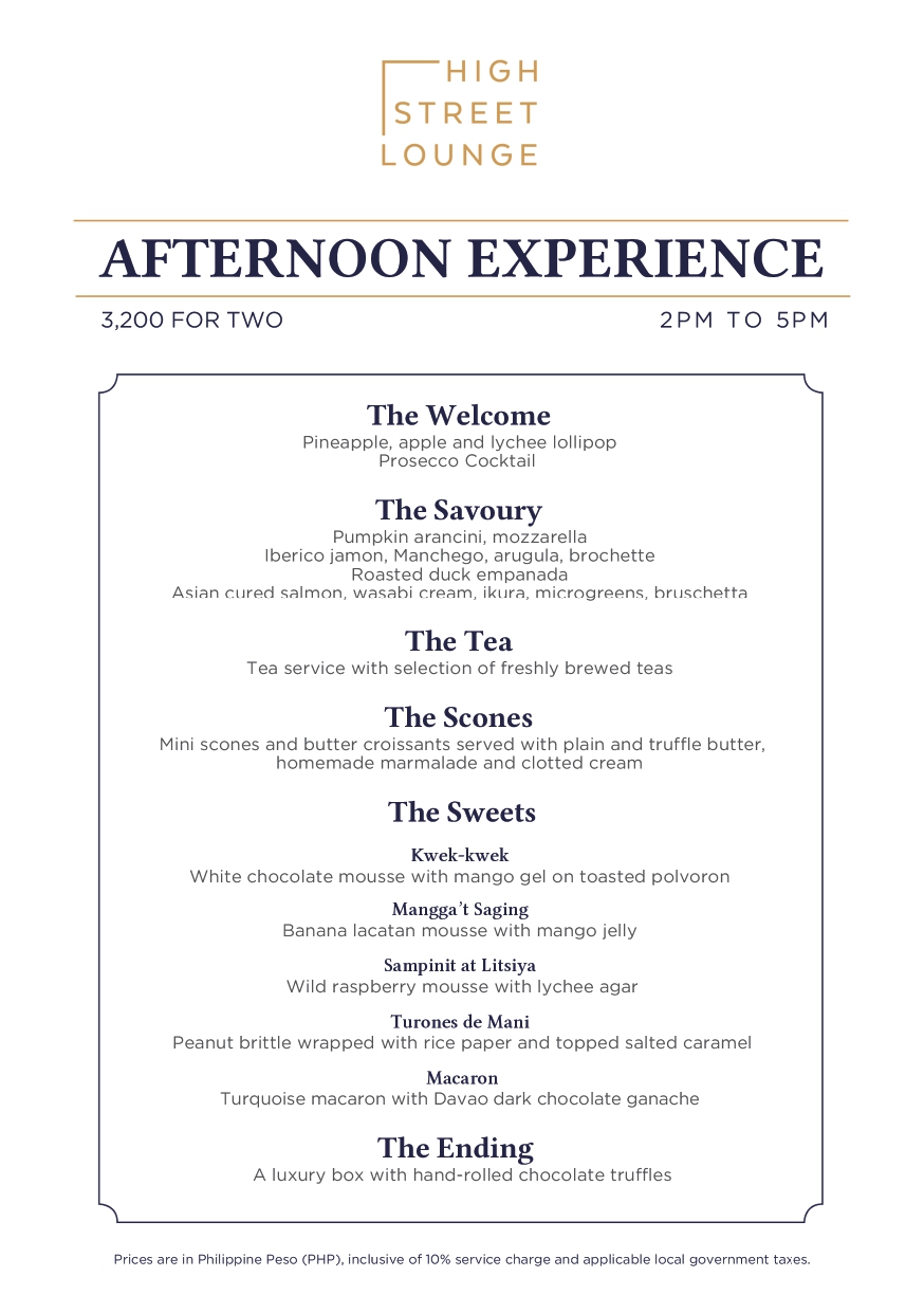 High Street Lounge in BGC: An Exquisite Afternoon Tea Experience at ...