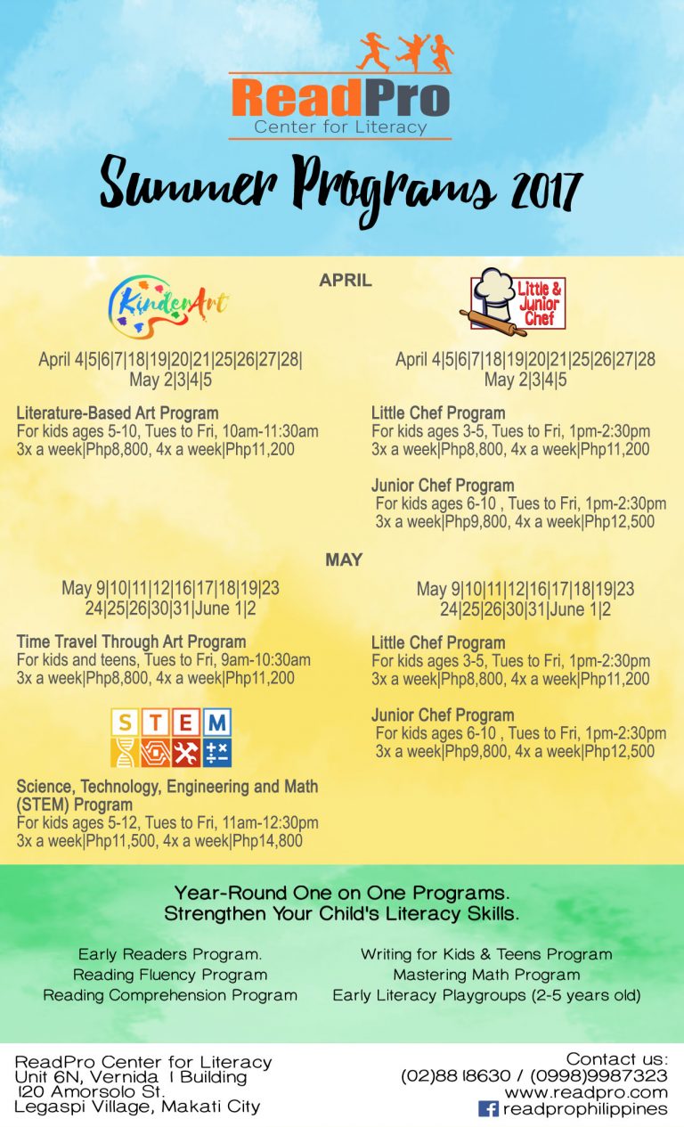 ReadPro Center for Literacy’s Summer Programs | Philippine Primer