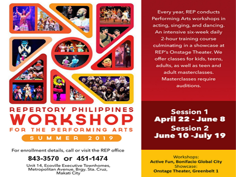 Repertory Philippines Hosts Workshops for the Performing Arts | Philippine Primer