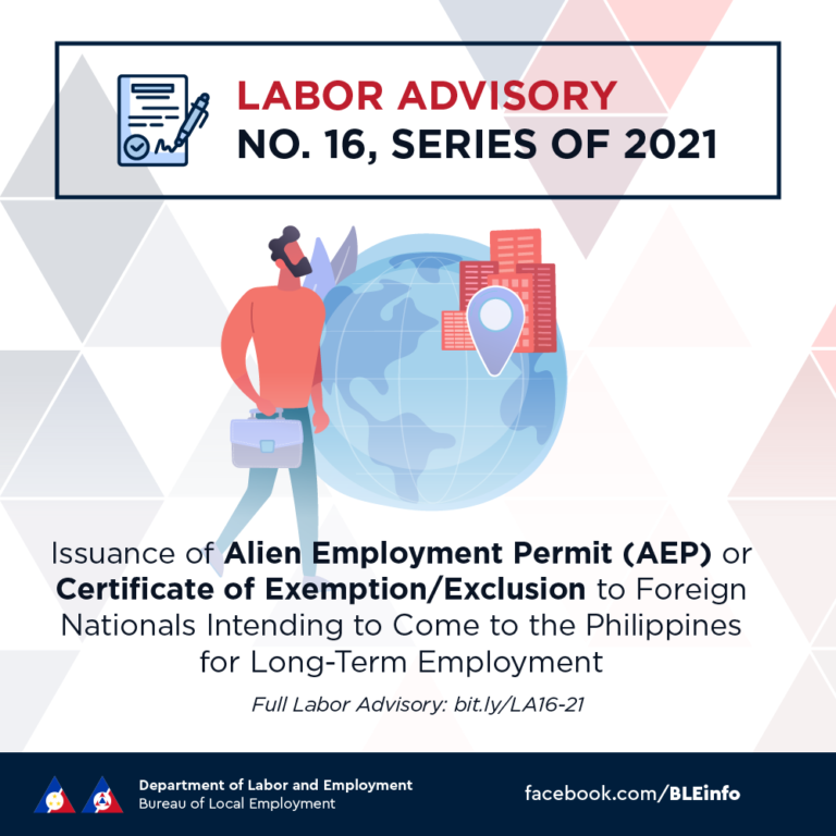 DOLE Allows Alien Work Permit Request via PH-based Employers ...